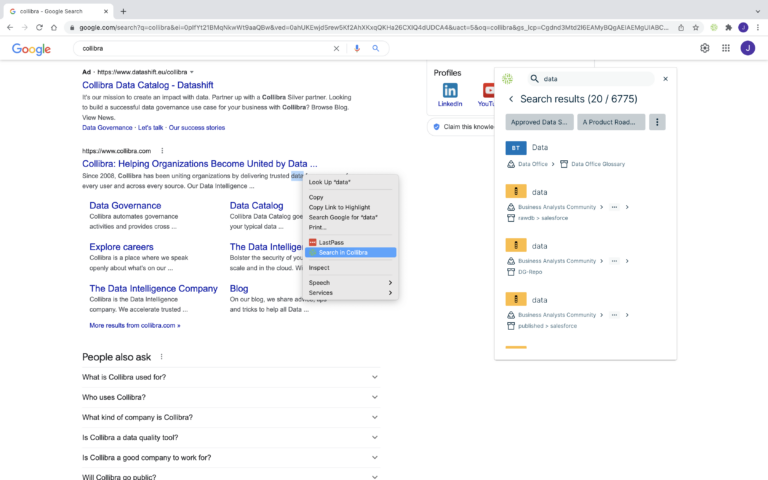 Everywhere Browser Extension For Business Context | Collibra